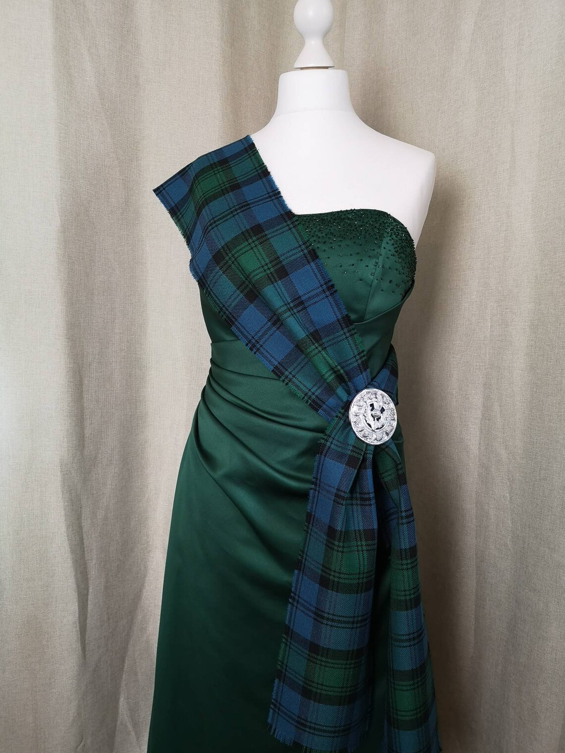 Kerr Hunting Ancient 100% Pure Wool Tartan/plaid Self Fringed Sash ...