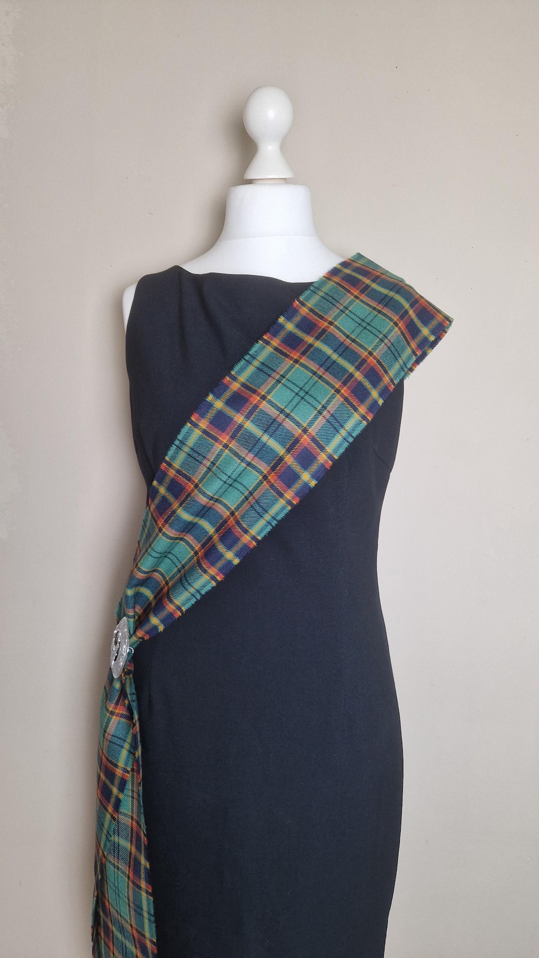 County Antrim 100% Pure Wool Irish Tartan/plaid Self Fringed Sash ...