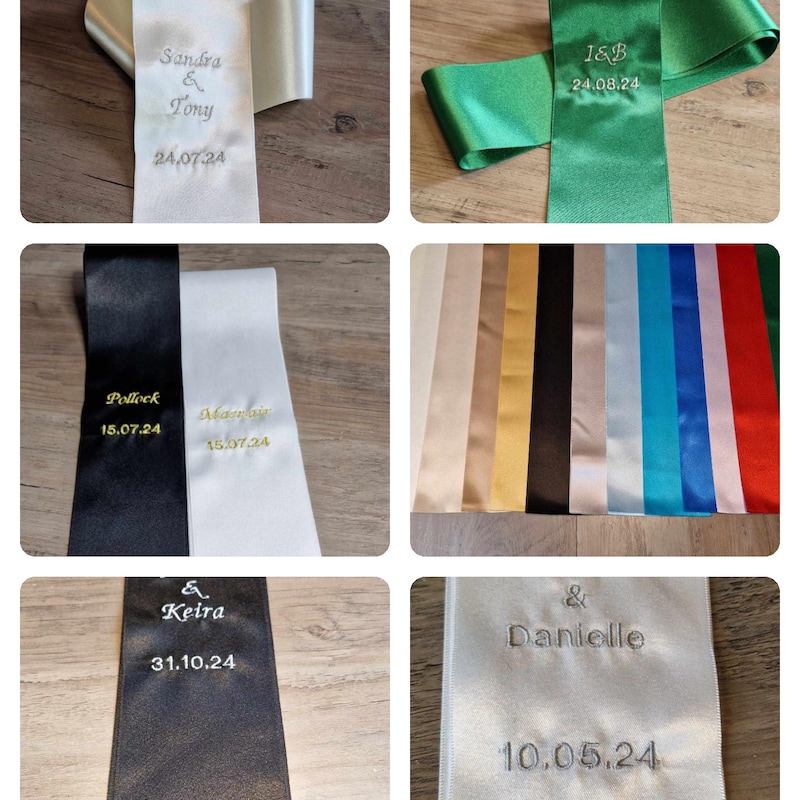 Hand Tie Wedding Ribbons - Etsy UK