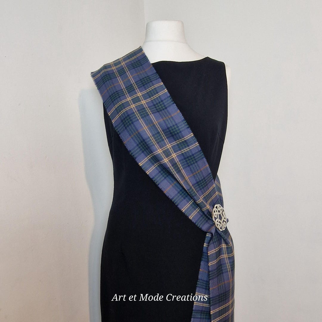 County Fermanagh 100% Pure Wool Irish Tartan/plaid Self Fringed Sash ...