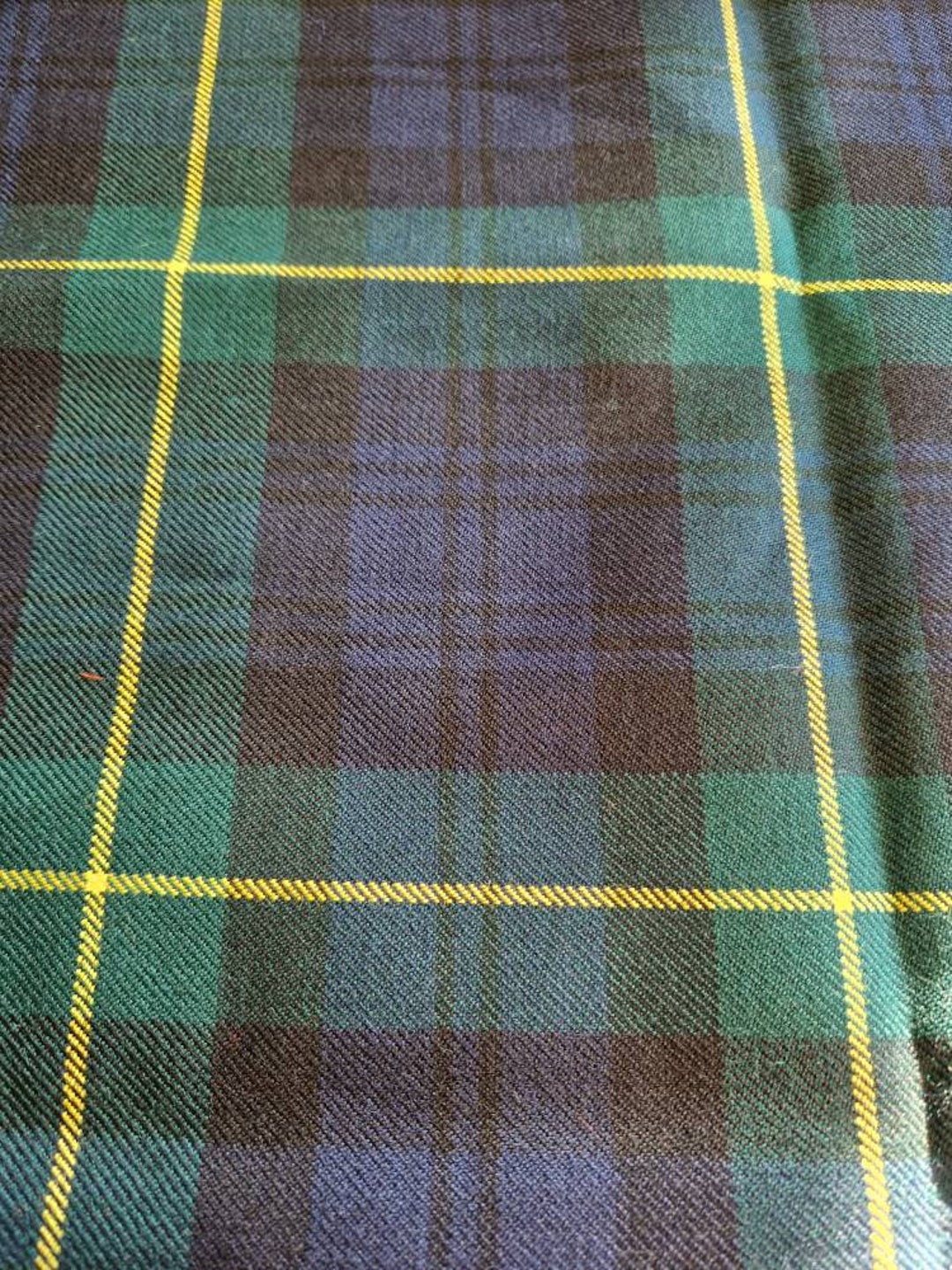 Gordon Modern Scottish Tartan / Plaid 100% Wool Fabric Offcut Perfect ...