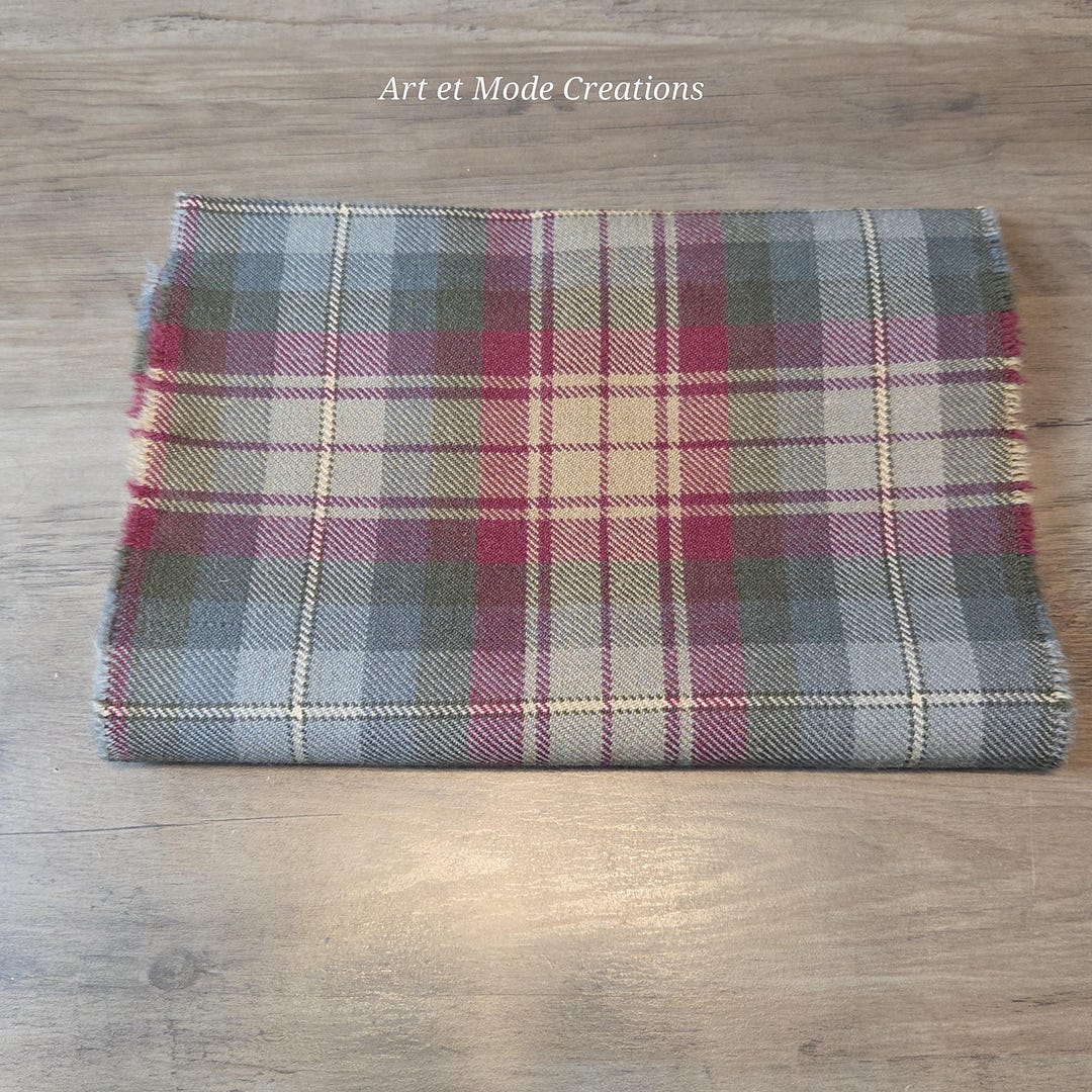 Auld Scotland Tartan / Plaid Light Weight 100% Wool Fabric Pre Cut ...