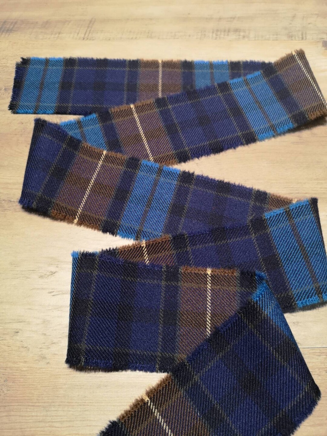 Buchanan Blue 100% Pure New Wool Tartan/plaid Self Fringed Handfasting ...