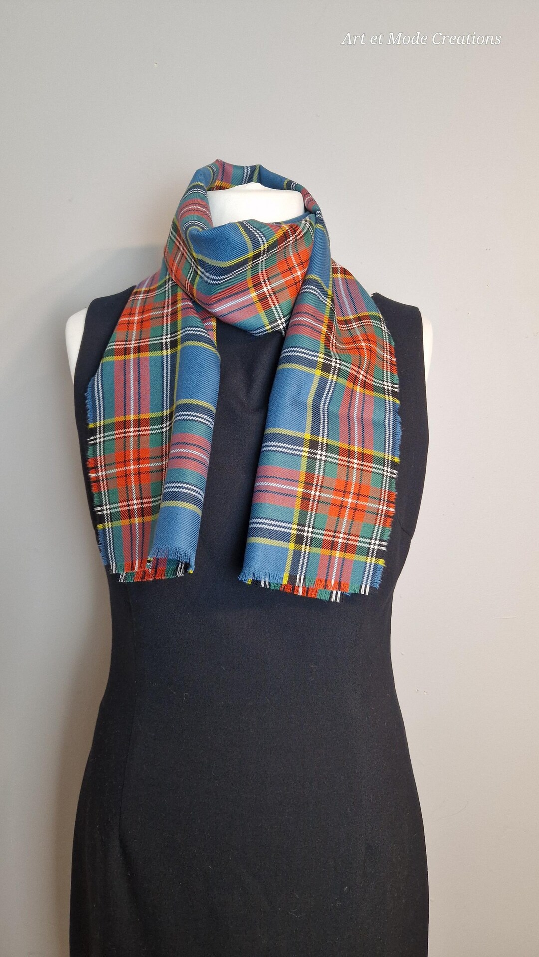 Macbeth Ancient Tartan/plaid Scarf Made From 100% Pure New Wool ...