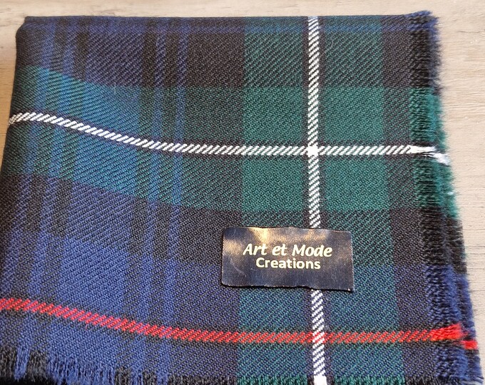 Mackenzie Modern 100% Pure New Wool Tartan/plaid Self Fringed Pocket ...
