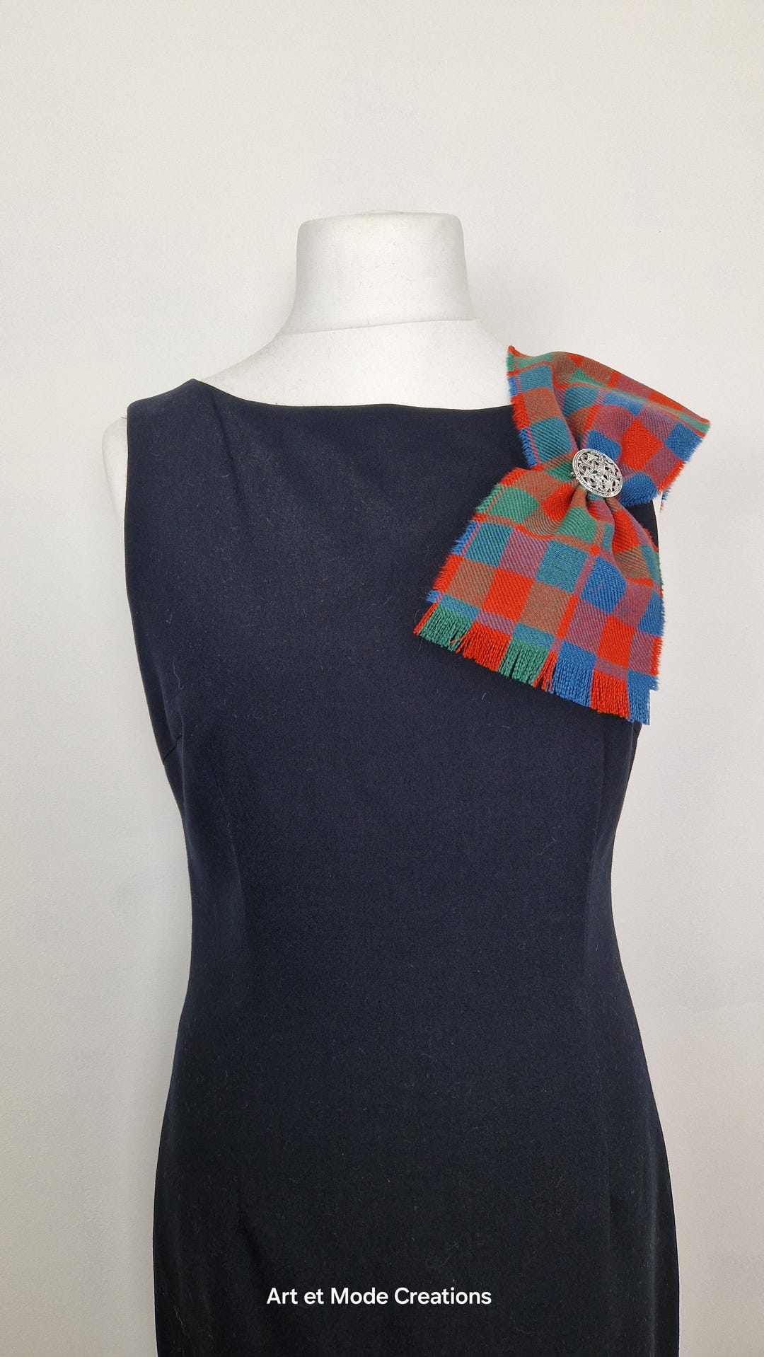 Gow Ancient 100% Pure New Wool Tartan / Plaid Self Fringed Mini Sash ...