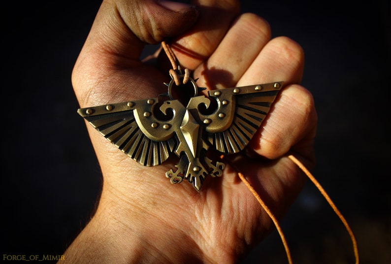Handmade pendant Warhammer Aquila symbol | Etsy