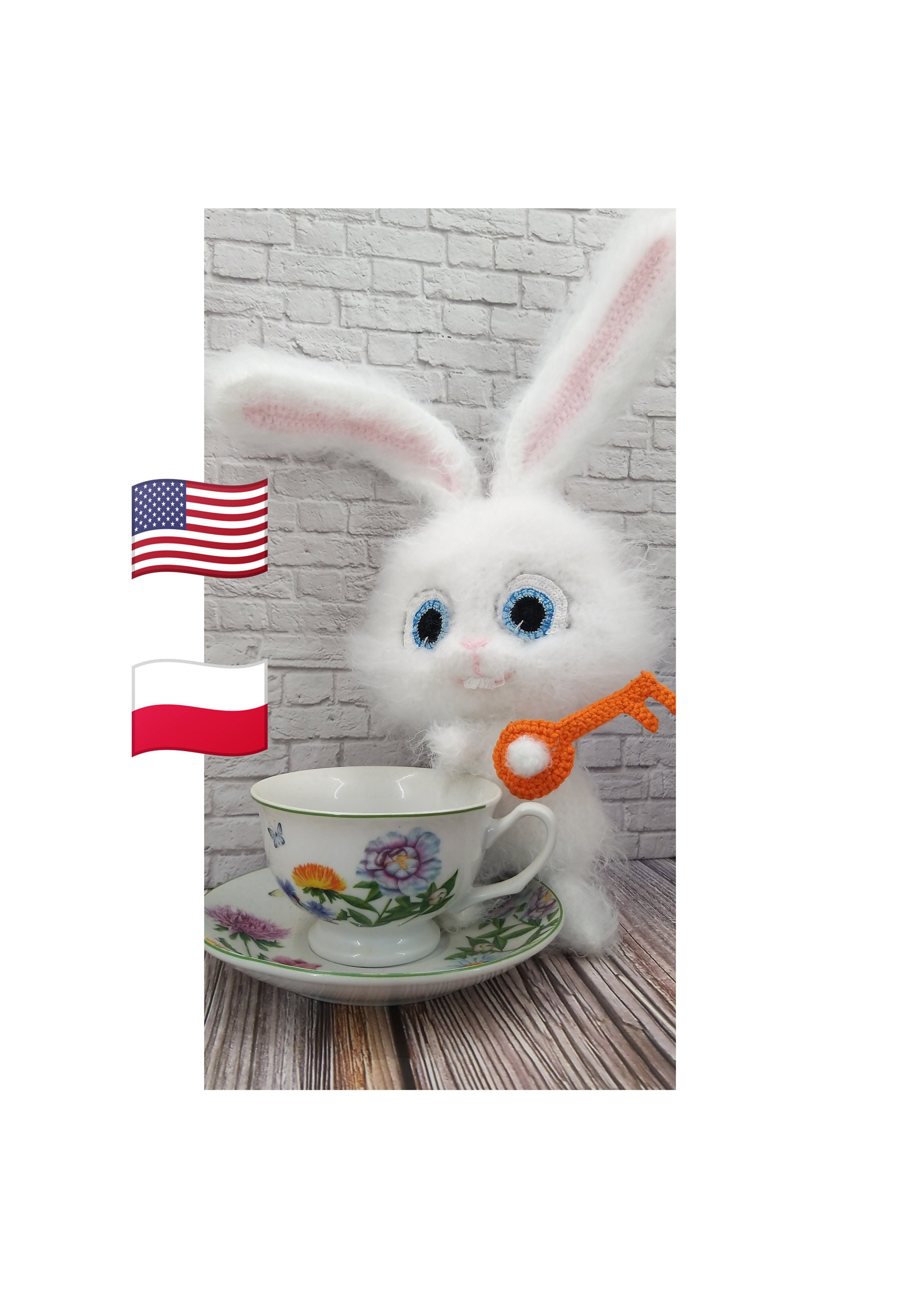 Crochet Pattern Bunny Snow White Ball PDF - Etsy