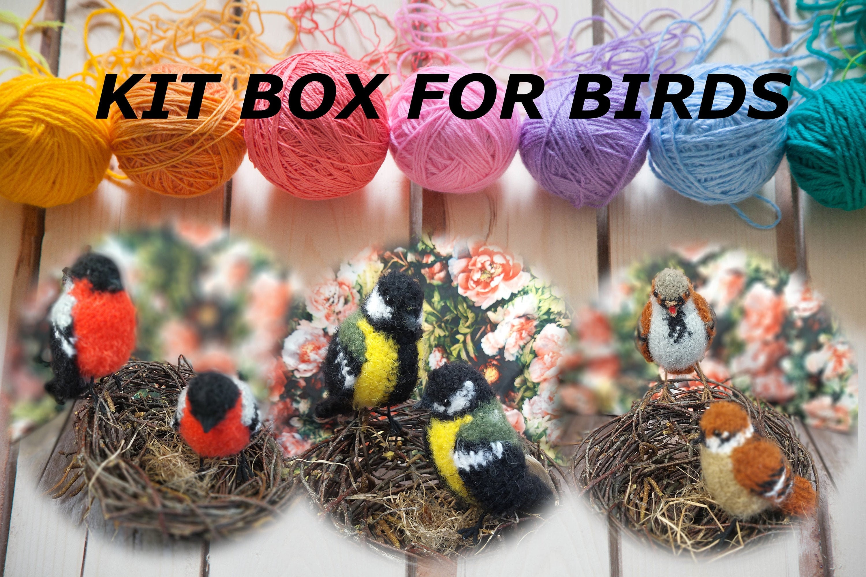 Diy Kit Box Diy Crochet Realistic Birds Sparrow - Etsy