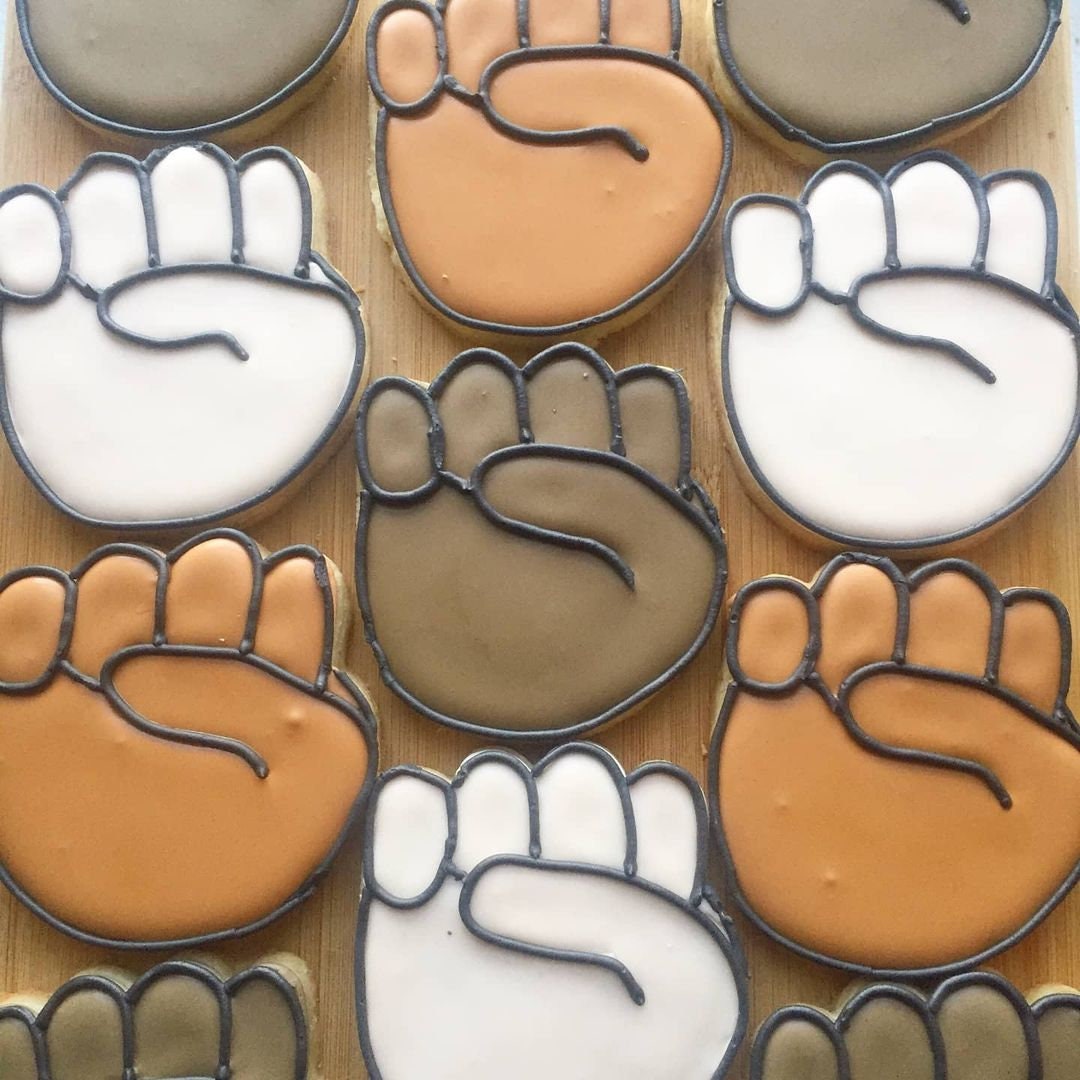 Raised Fist Emoji Cookie Cutter Resist protest hand punch | Etsy