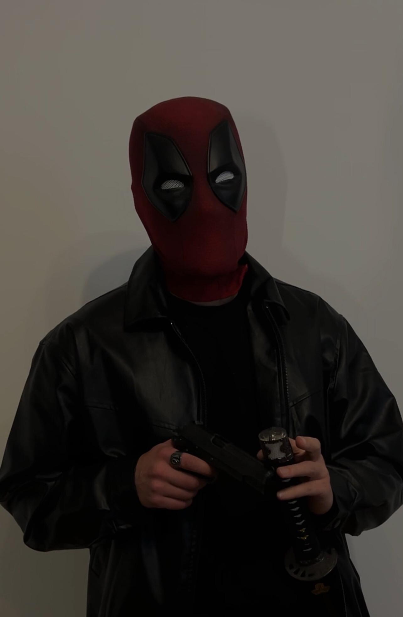 Handmade Deadpool Mask, Cosplay Face Mask With Removable Lenses ...
