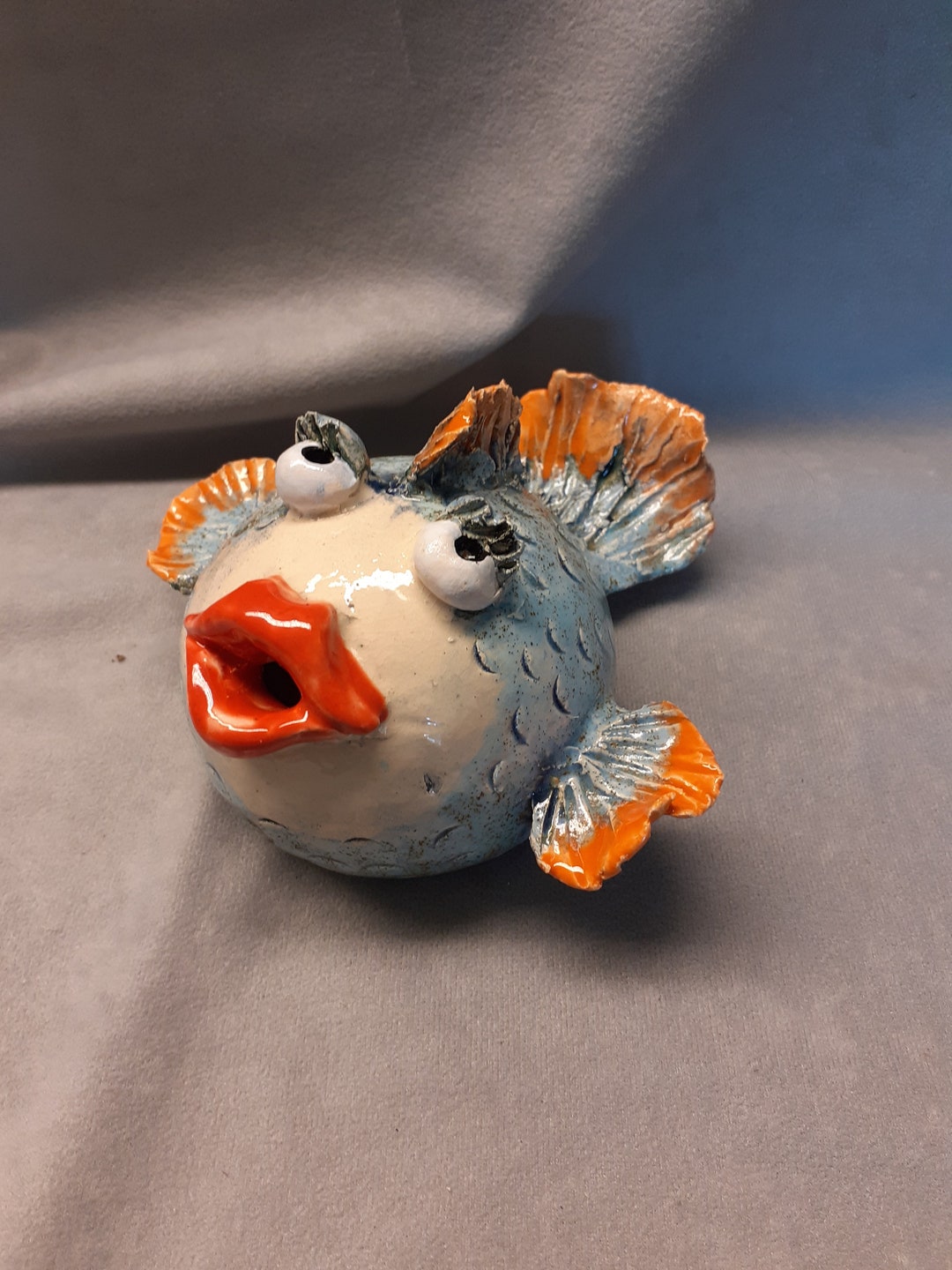 Medium Ceramic Fish, Gargoyle, - Etsy