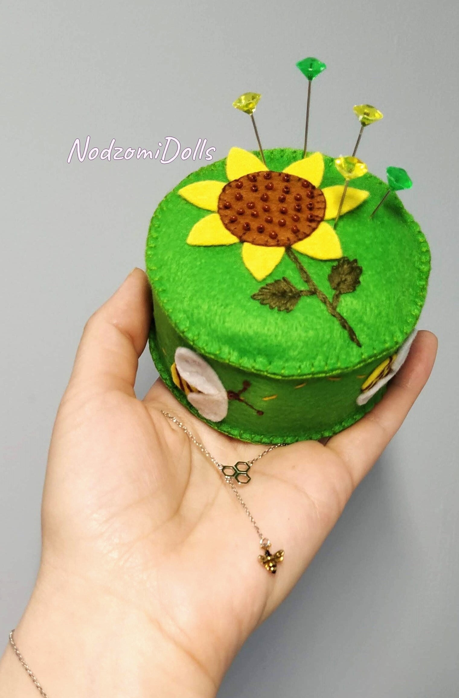 Sunflower Tutorial Pin Cushion Sewing Pattern for Felt - Etsy