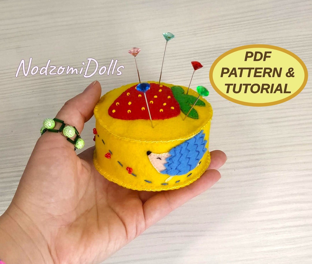 Pdf Tutorial Pin Cushion Sewing Pattern for Wool Felt Cushion ...