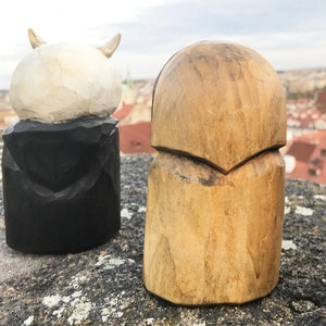 Wooden Statue Charm -tornasuk(eskimo Demon Spirit) - Etsy