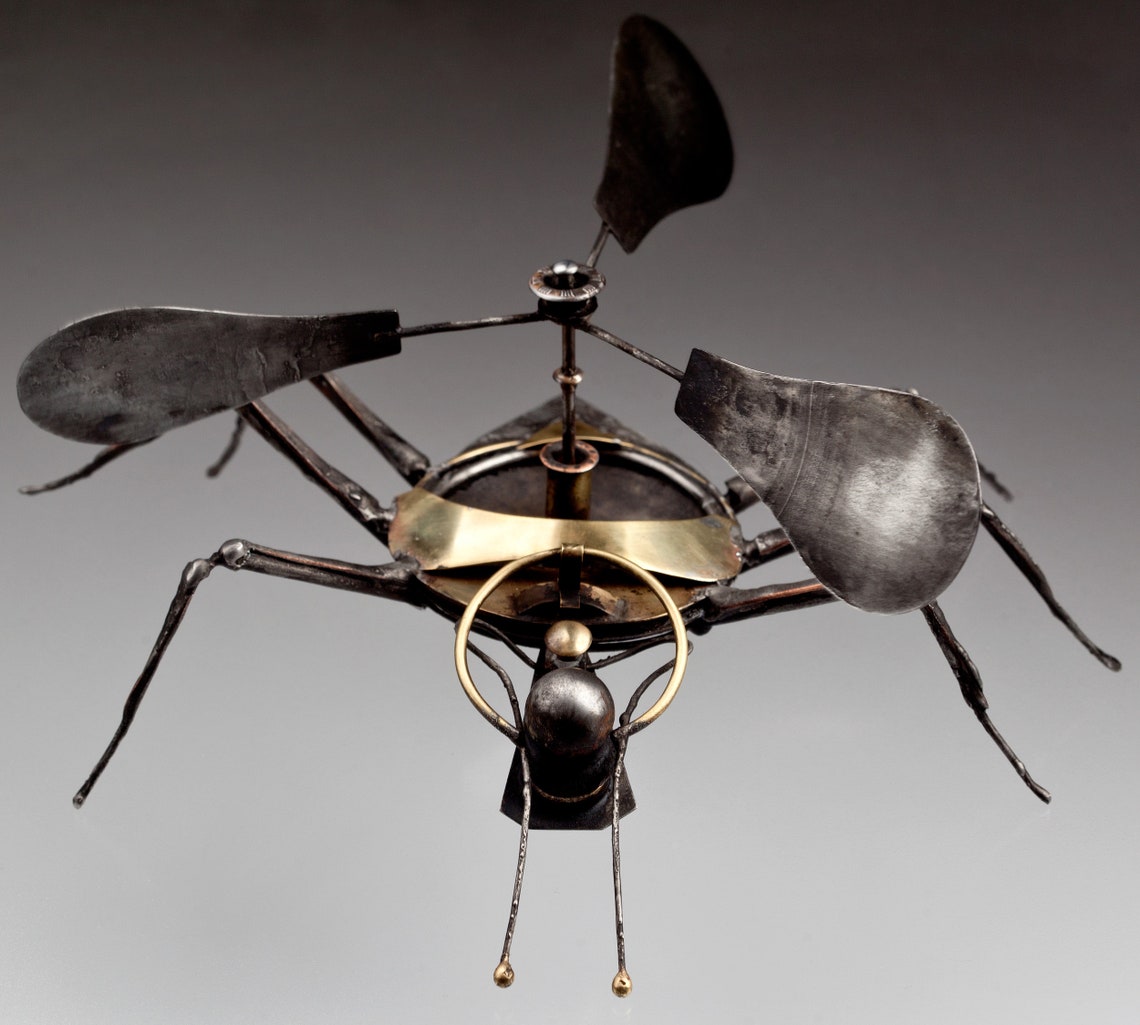 Brass Sculpture Spider Helicopter - Etsy Hong Kong