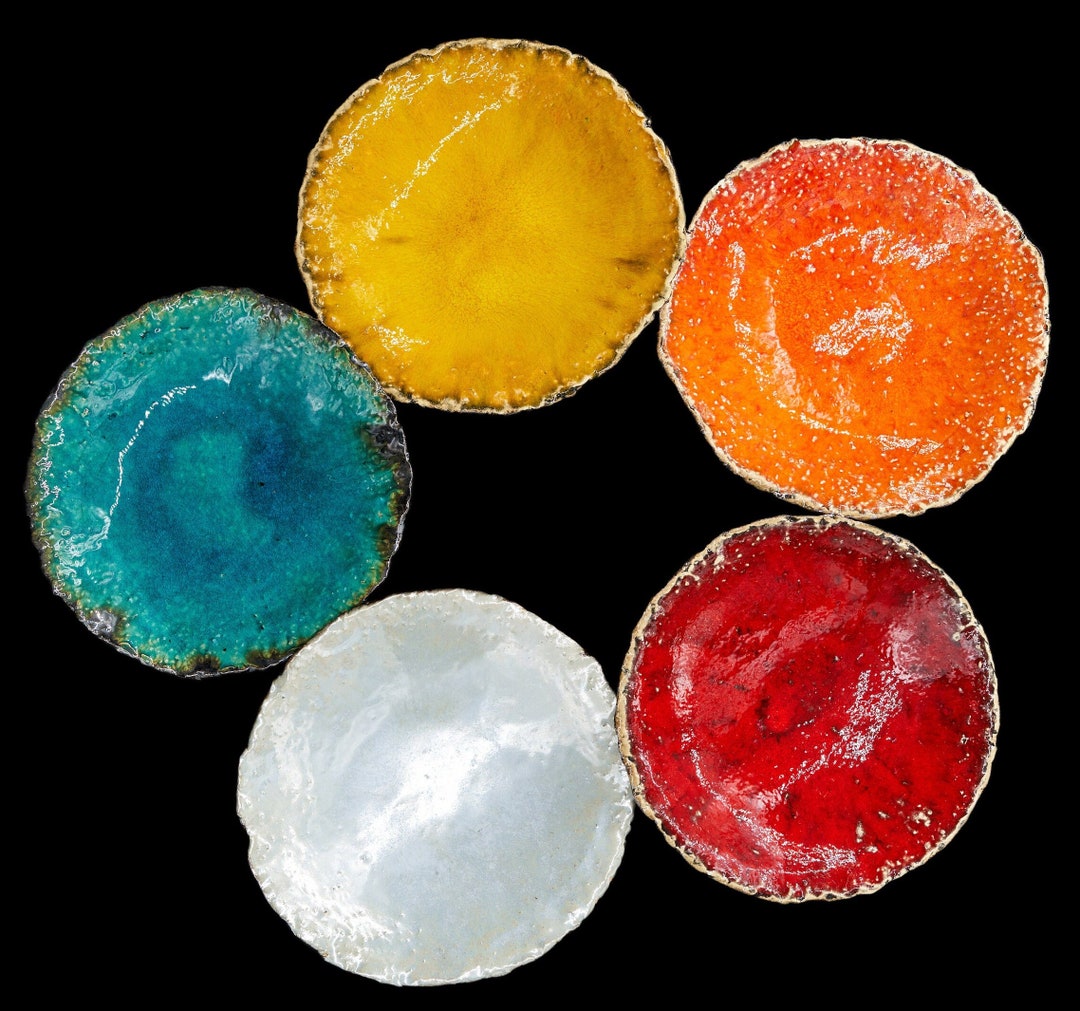 Ceramic Glazed Plate - Polished Colors - Etsy