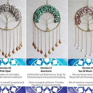 Traumfänger, Sonnenfänger Baum Des Lebens Mit Echten Edelsteinen, Wandbehang HEILSTEIN S01 - Etsy