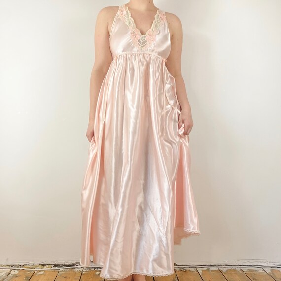 VS Pink Satin Gown Set M - Etsy