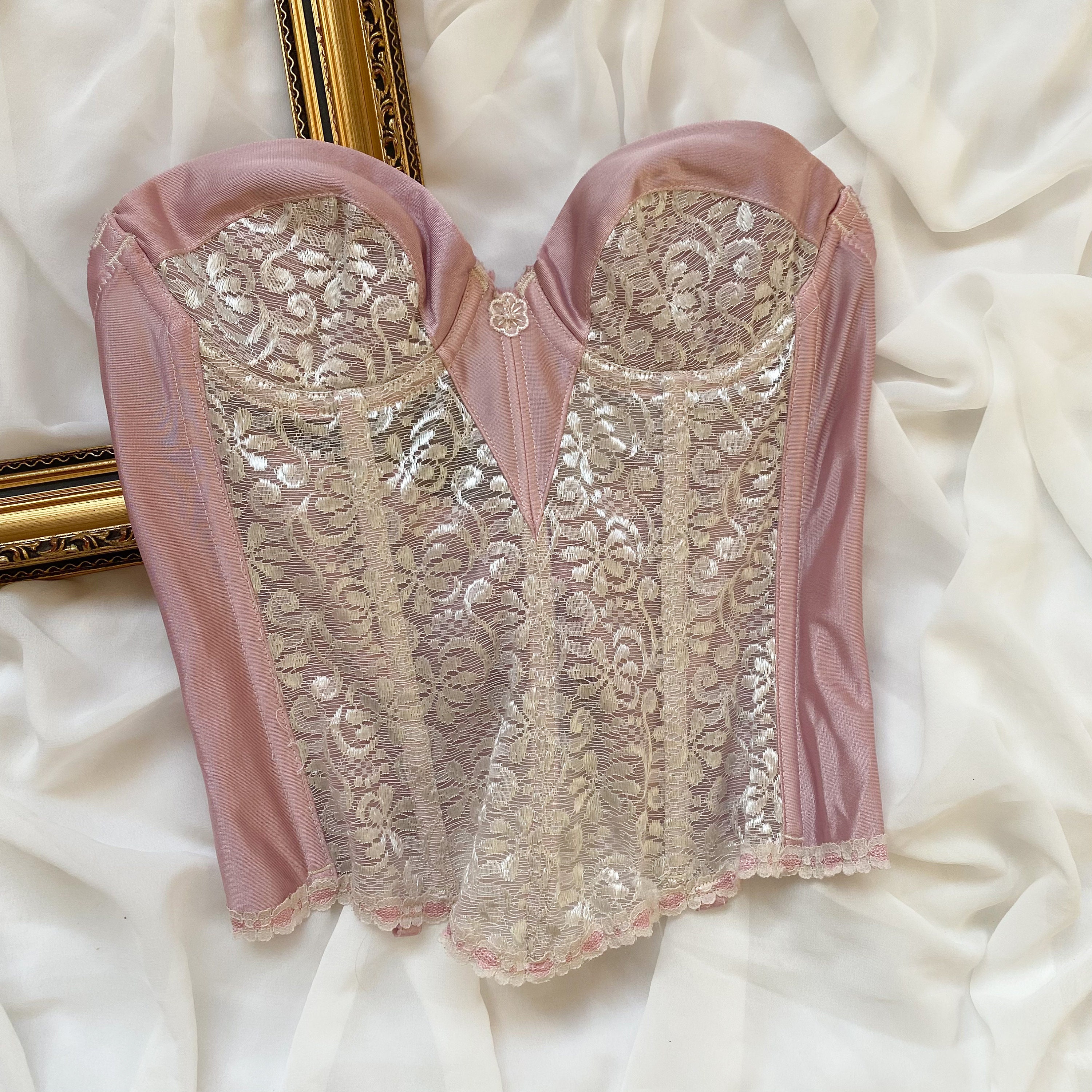 UB’ Pink Satin Lace Set 75b/70c/80a - Etsy