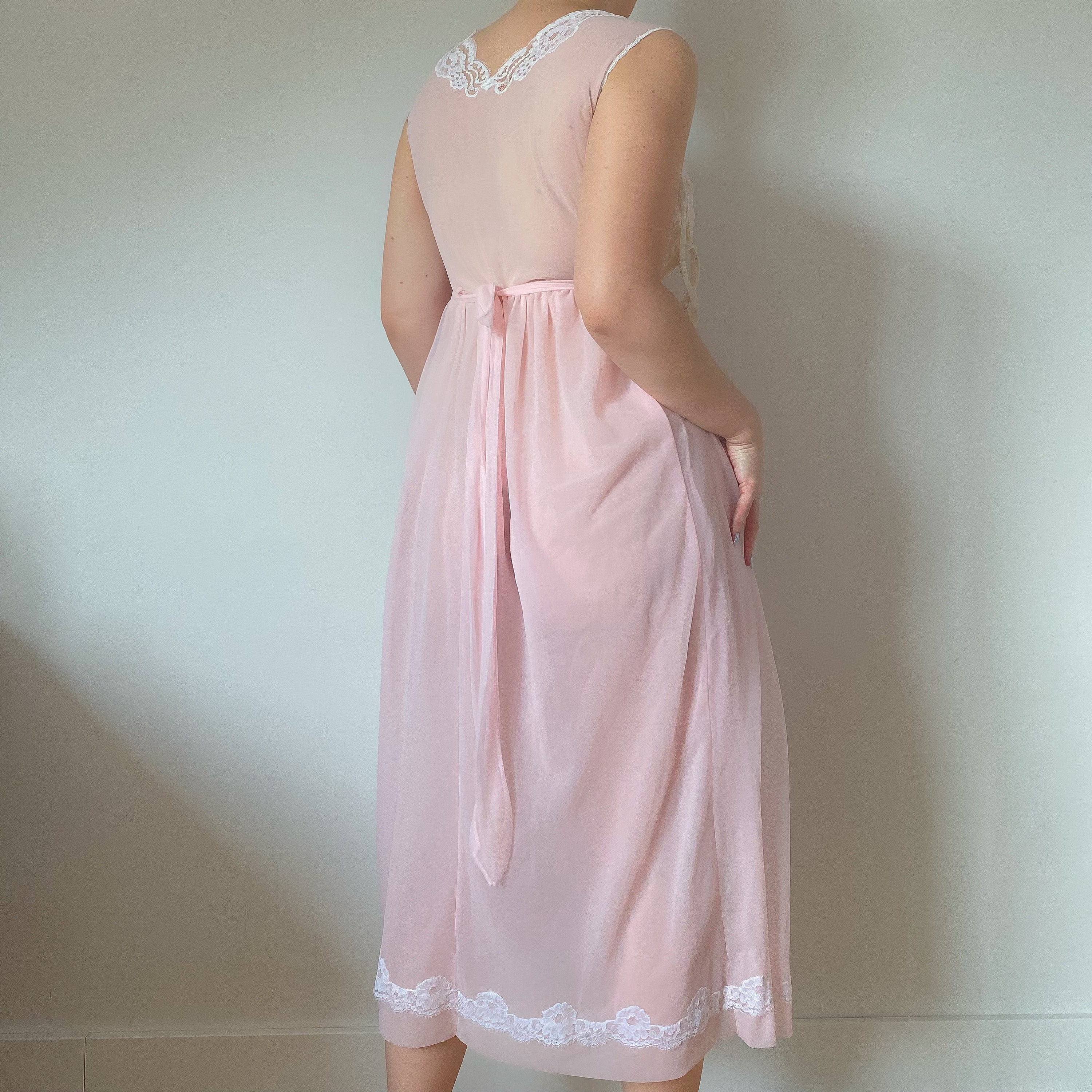 Pink Lace Dress (M) - Etsy