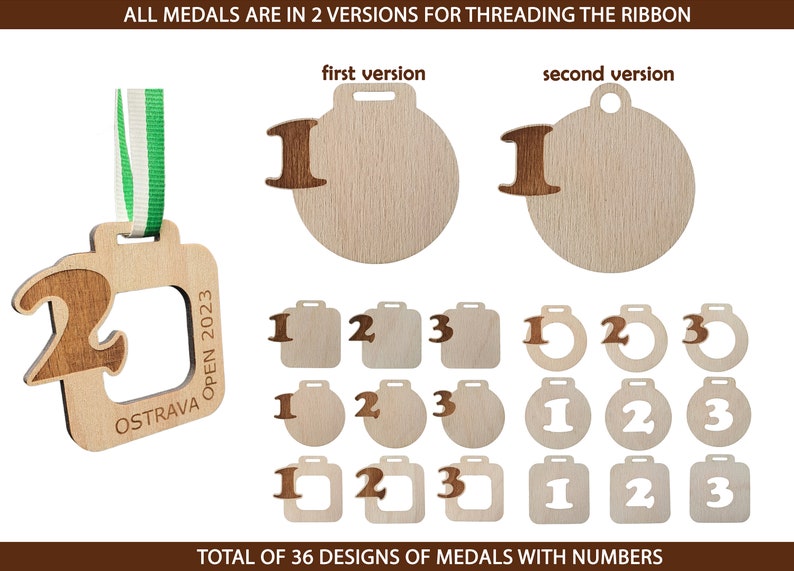 MEDALS With NUMBERS, SVG File for Laser Cutting, Cnc, Template - Etsy