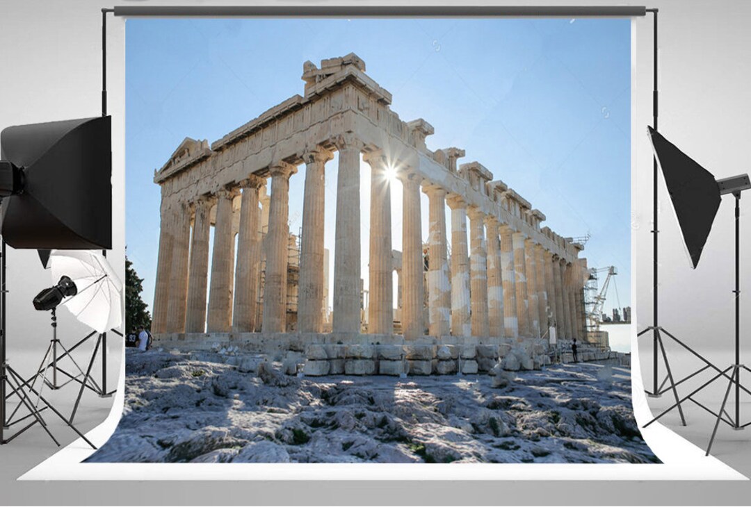 Designgoodshop1 Greece Parthenon Temple Sun Backdrop Party - Etsy