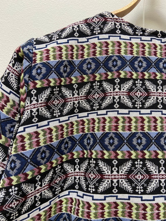 Vintage Aztec Print Jacket: One Button Boho Blazer, S… - Gem