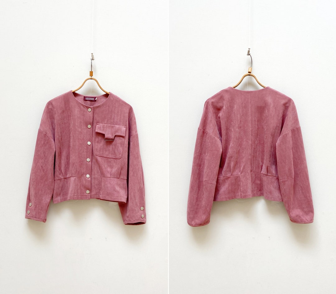 Vintage 90s Pink Jacket Women Pink Jacket Pink Blazer Jacket Baggy Pink ...