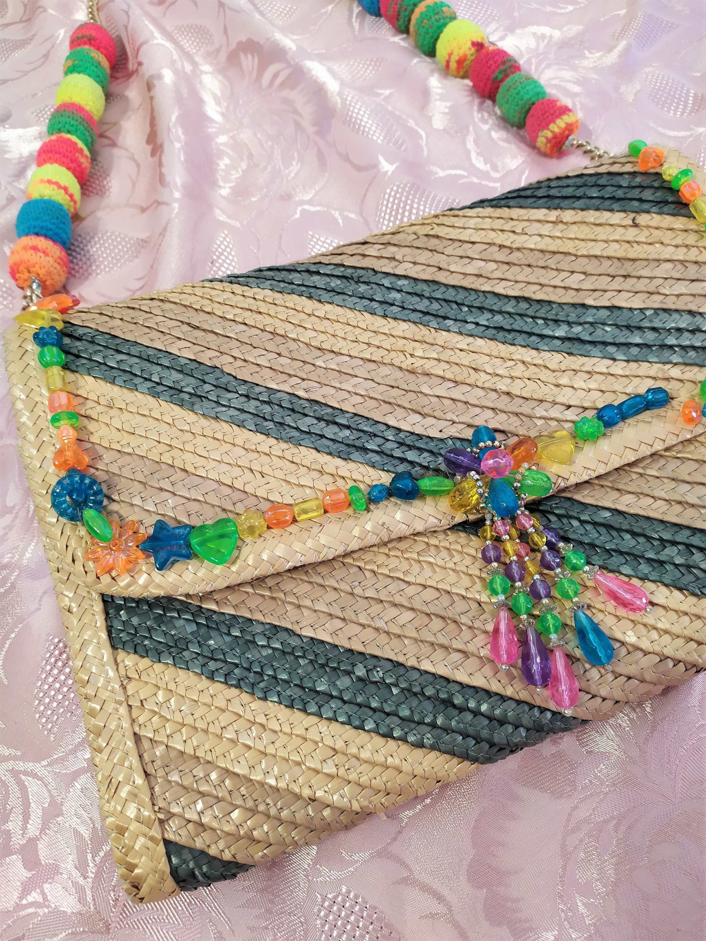 Handmade Bag Made of Recycled Straw Upcycled UNIQUE / Handbag Purse ...