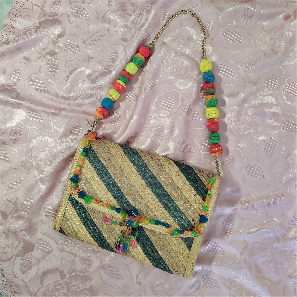 Handmade Bag Made of Recycled Straw Upcycled UNIQUE / Handbag Purse ...