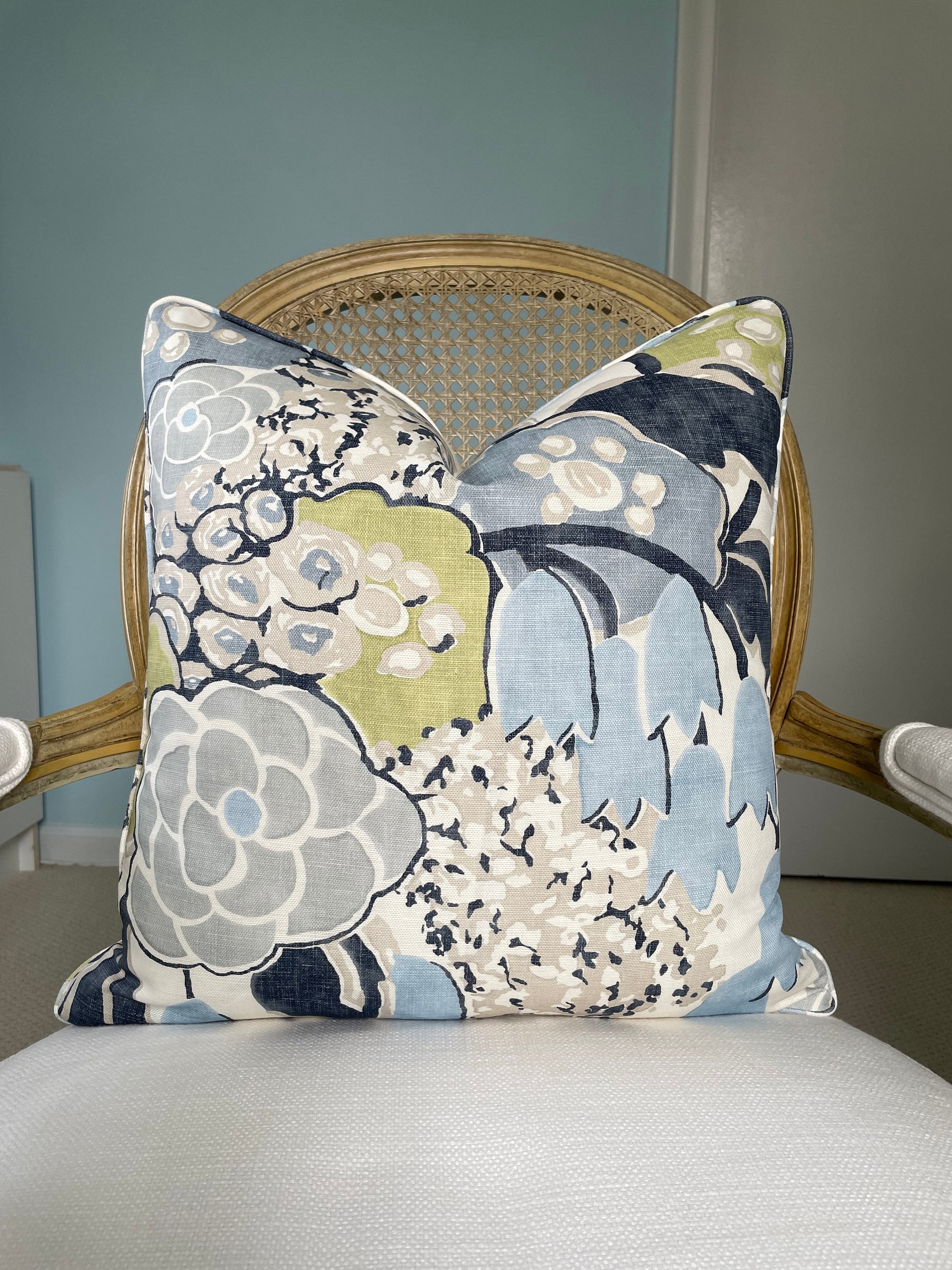 Anna French "laura" in Citrus and Blue One or Both Sides High End ...