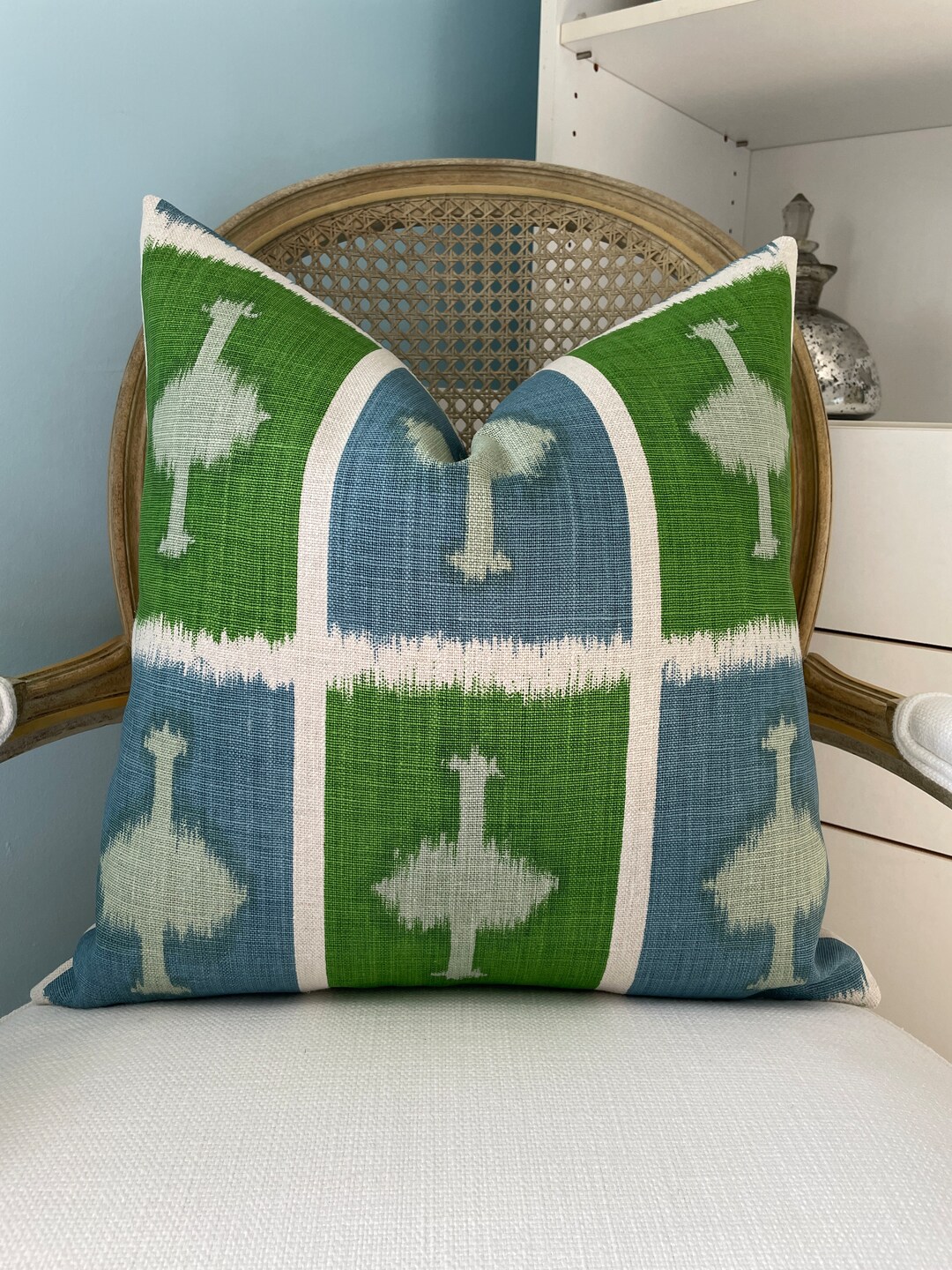 Christopher Farr “ozone” One or Both Sides Designer Pillow Cover. Blue ...