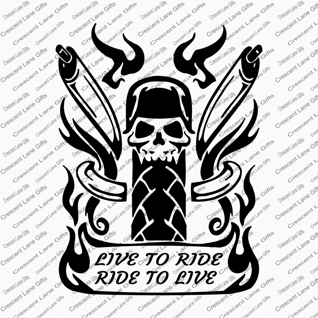 Motorcycle Live to Ride / Ride to Live Vinyl Car Decal, Sticker - Etsy