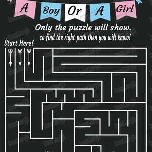 Gender Reveal Puzzle for Kids and Families, 12 Piece or 30-piece ...