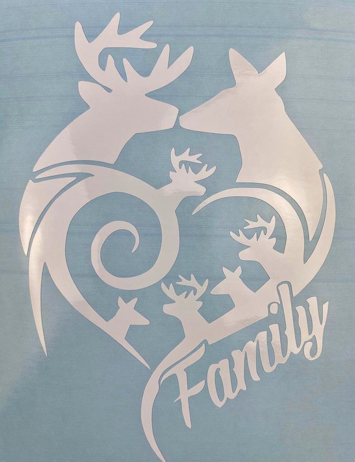 Deer Family Heart Vinyl Car Decal Sticker. Great for Your - Etsy