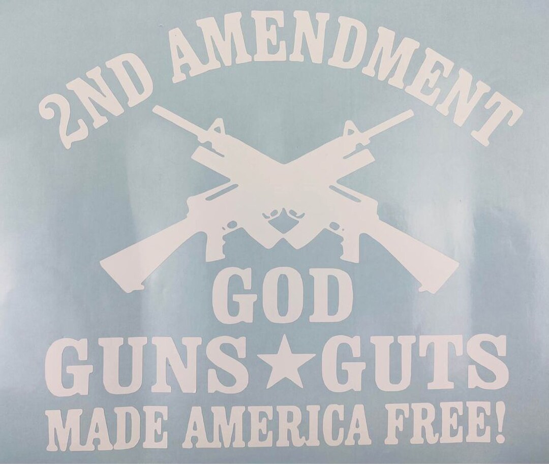 2nd Amendment Vinyl Decal for Your Home, Car, Window, Electronics, Etc ...