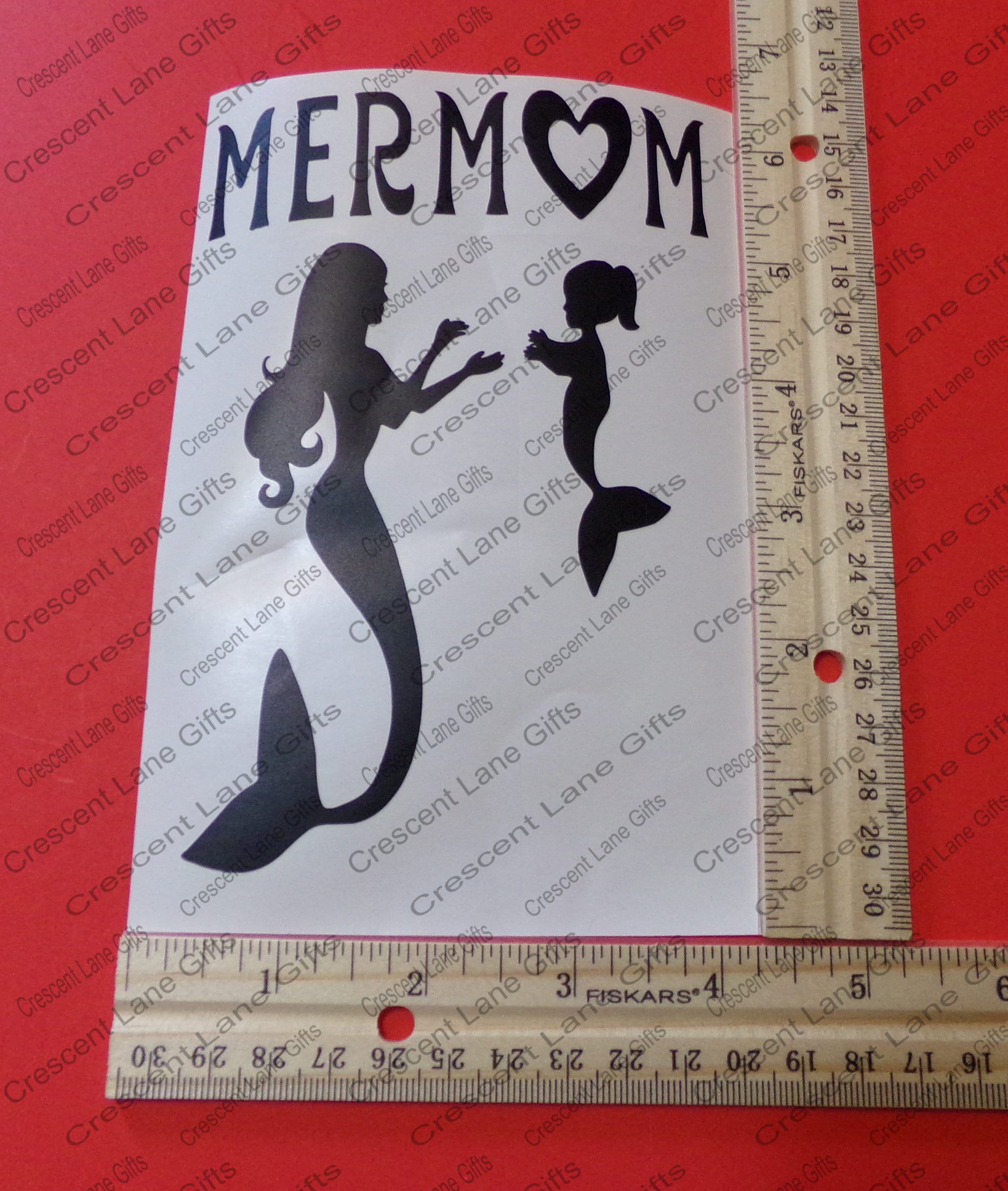 Mermom Mermaid Mom and Daughter Vinyl Car Decal Sticker | Etsy