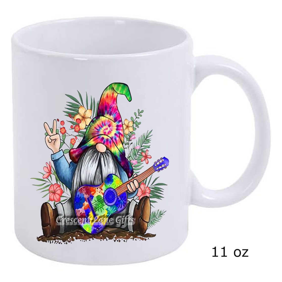 Hippie Gnome Ceramic Coffee Mug - Etsy