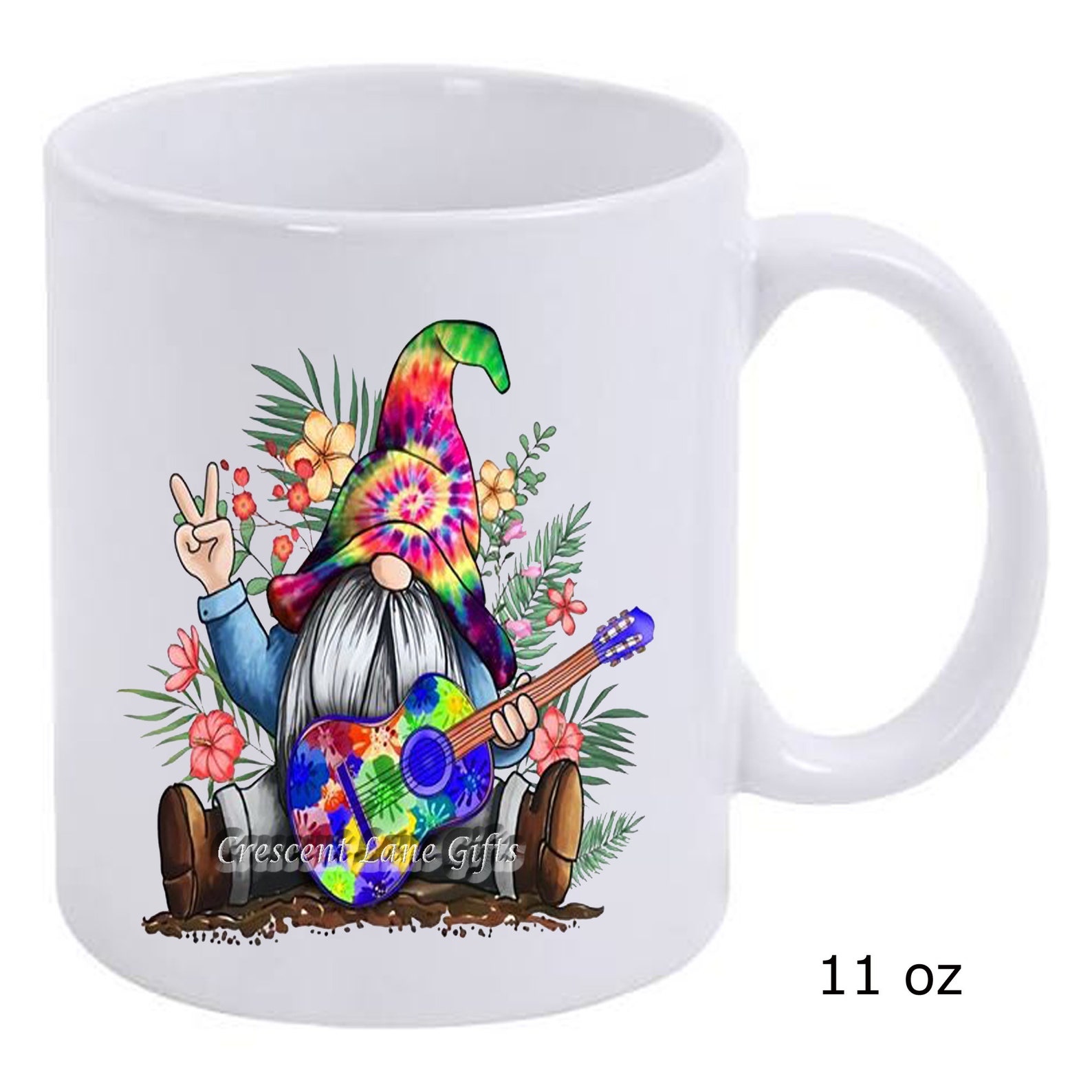 Hippie Gnome Ceramic Coffee Mug - Etsy