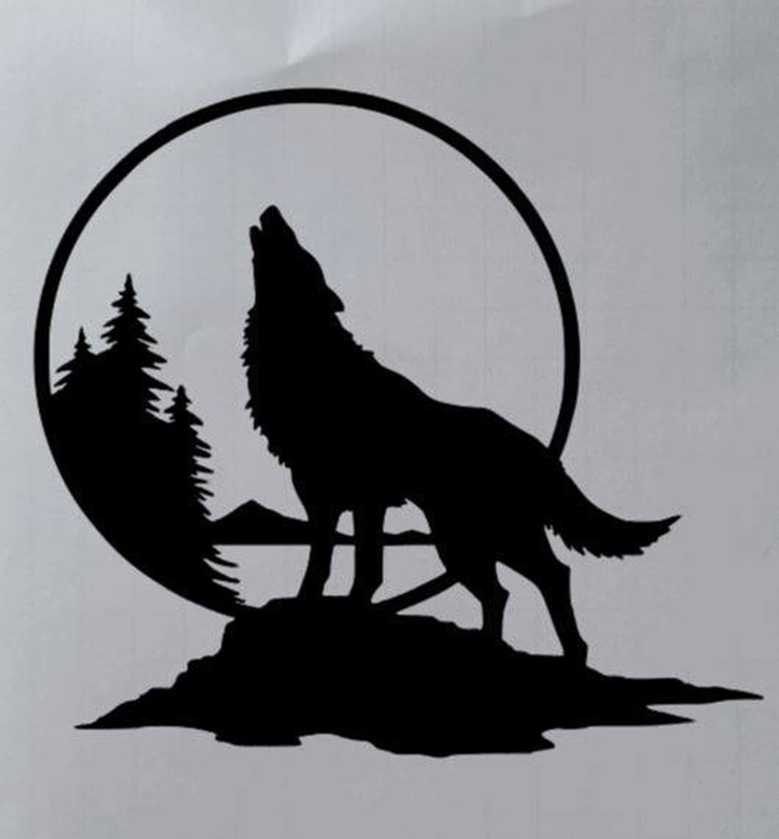 Howling Wolf Vinyl Car Decal Sticker. Great for Your Car | Etsy