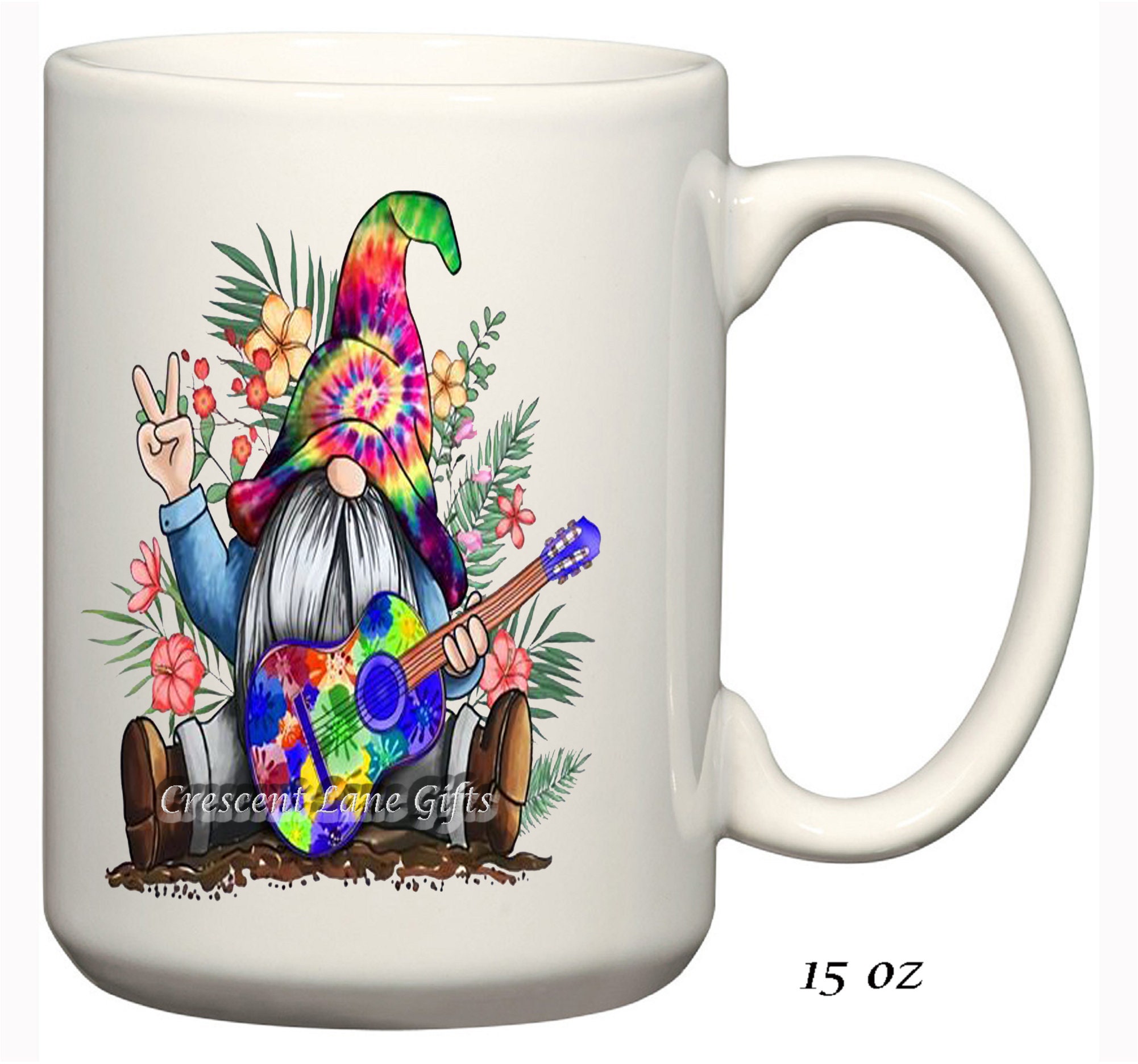 Hippie Gnome Ceramic Coffee Mug - Etsy