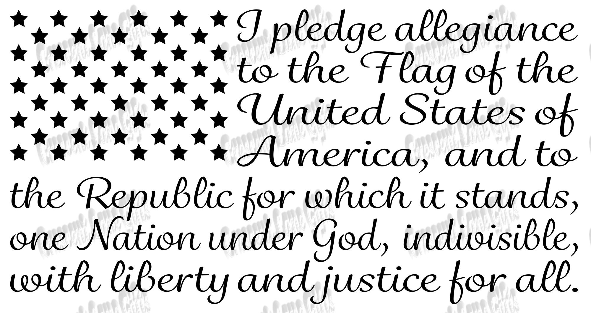 American Flag, Pledge of Allegiance, Decal, American Flag Decal, 2nd ...