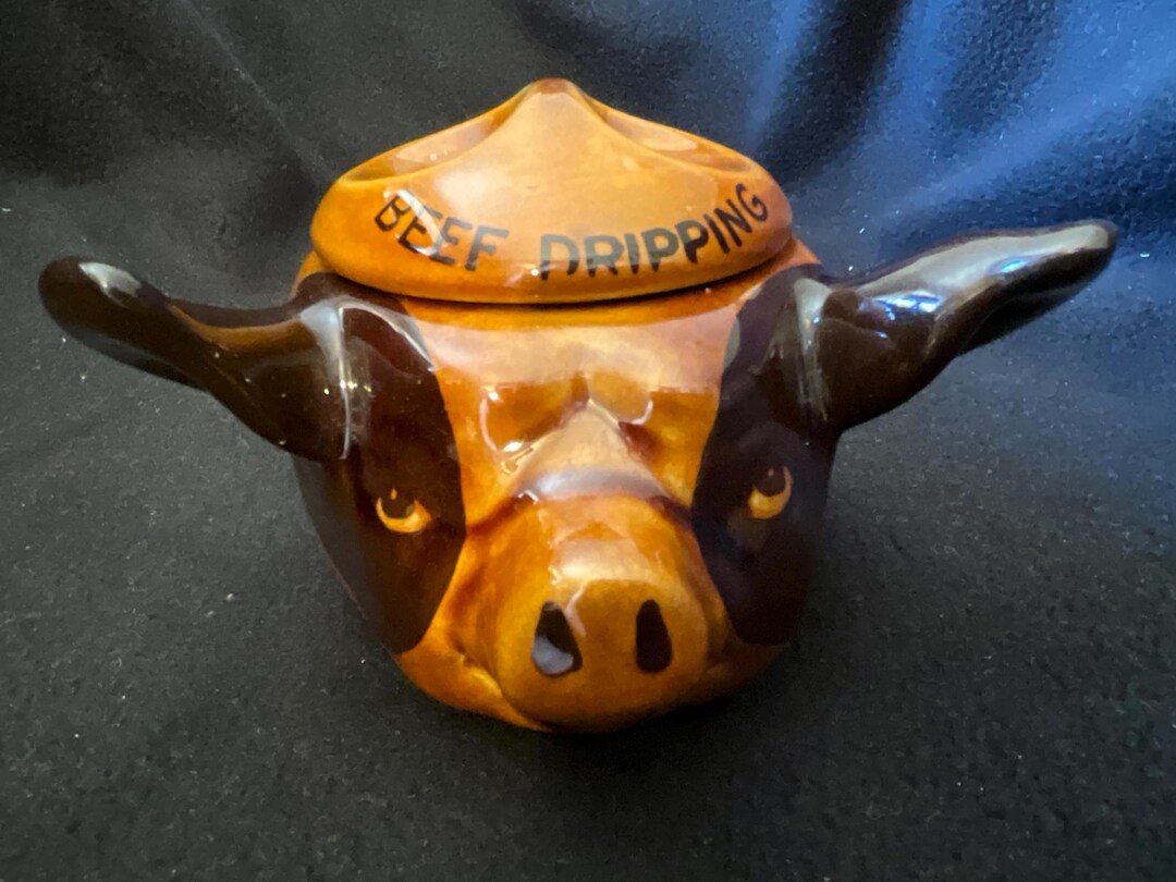Quite Creepy Beef Dripping Cow Face Pot by Szeiler 1970s Kitsch - Etsy