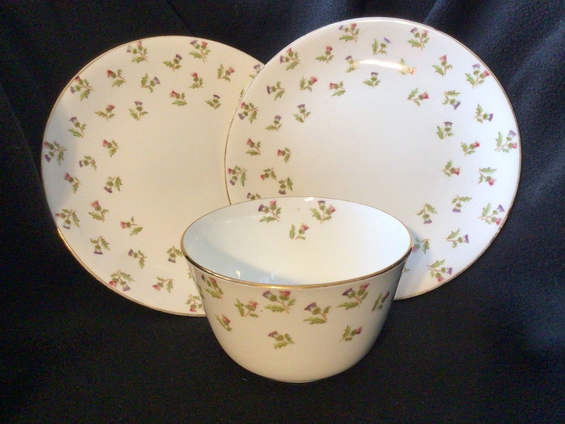 1925 Aynsley Scottish Thistle Pattern Tea Set Rare - Etsy