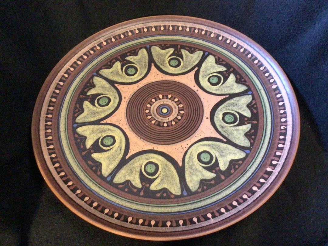 Huge MCM Spanish Made Trencher or Platter in Browns Modernest Pattern ...