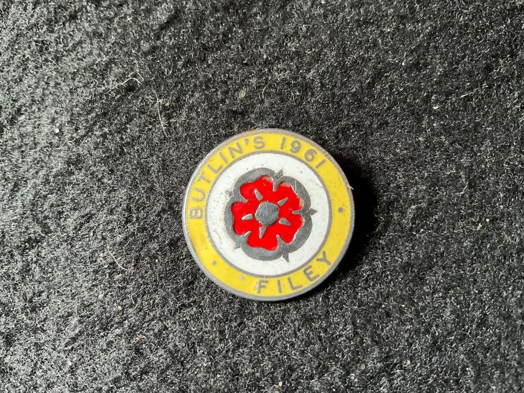 Original 1961 Butlins Filey Enamel Badge From the Golden Age of British ...