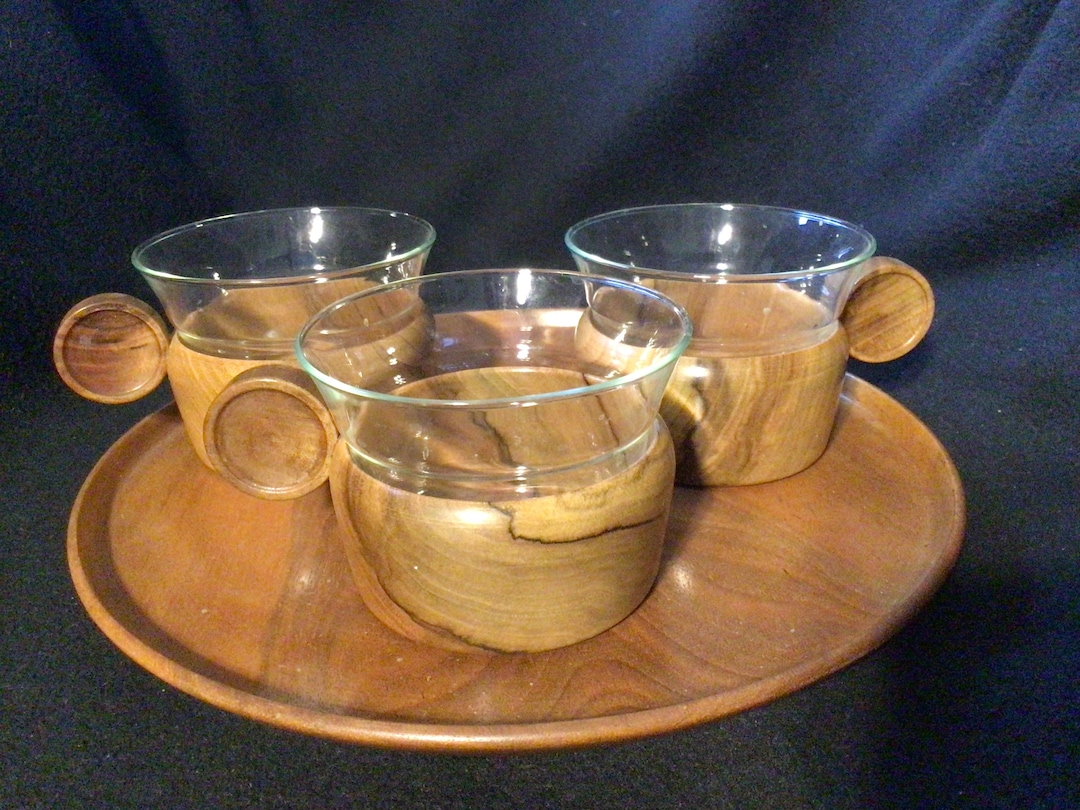 The Most Ever 1960s Teak and Glass Coffee Set With Tray Made by Jena ...
