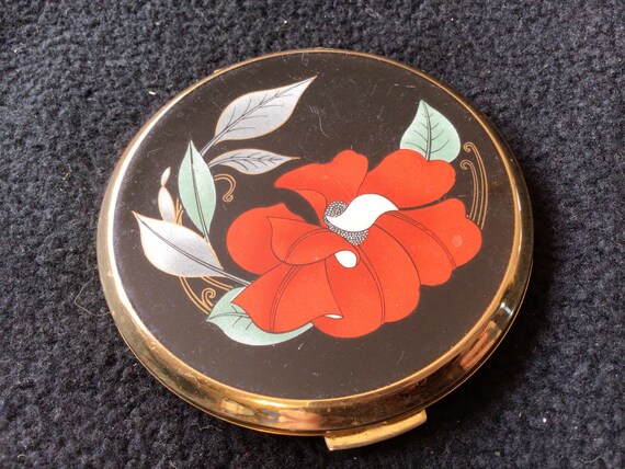 Early 1980s Stratton compact red and black - Gem