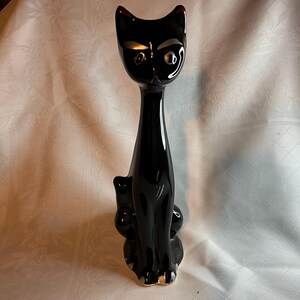 Kitsch 1950s Black Cat Vase: Long Neck Ceramic Decor - Etsy UK